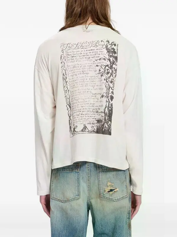 ANN DEMEULEMEESTER Graphic-print Long-sleeved T-shirt