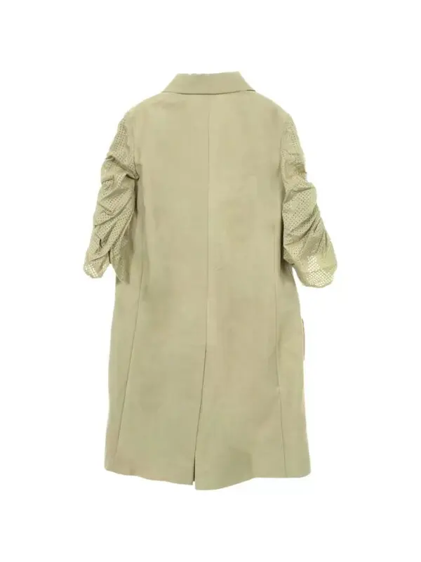 Fendi Perforated Ruched-sleeve Coat