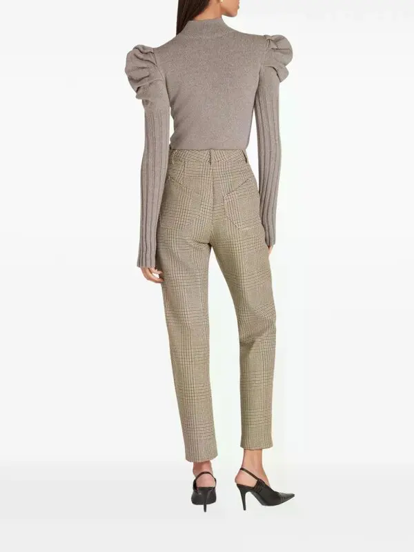 VIOLANTE NESSI Houndstooth Wool Trousers
