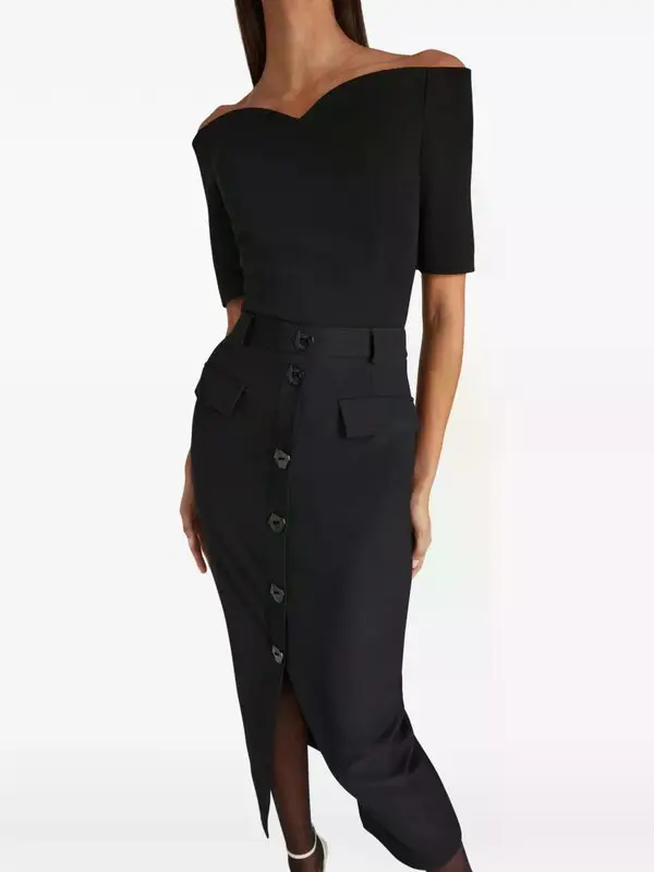 VIOLANTE NESSI Adassa Button-down Midi Skirt