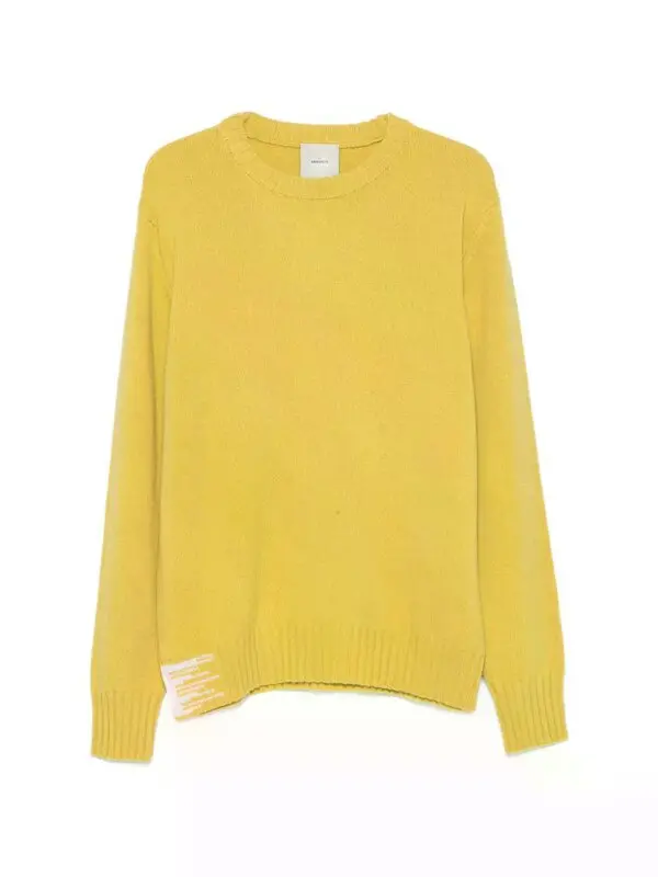 THE AMHANTE Logo Patch Crew Neck Sweater