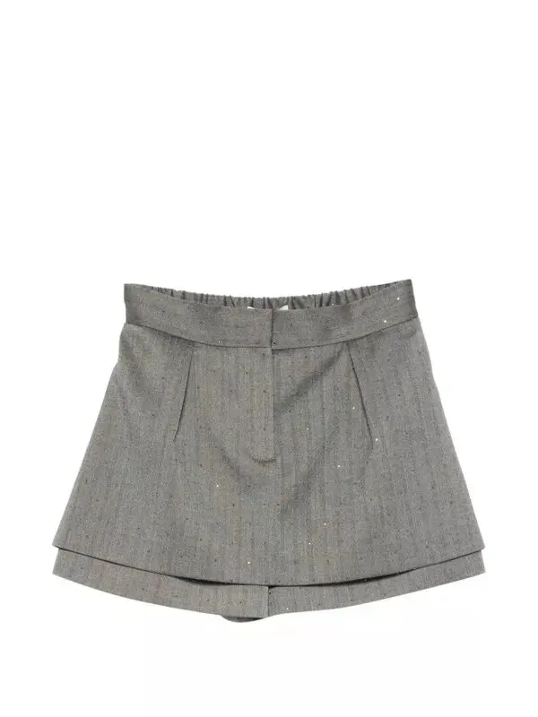 Maje Striped Pleated Shorts