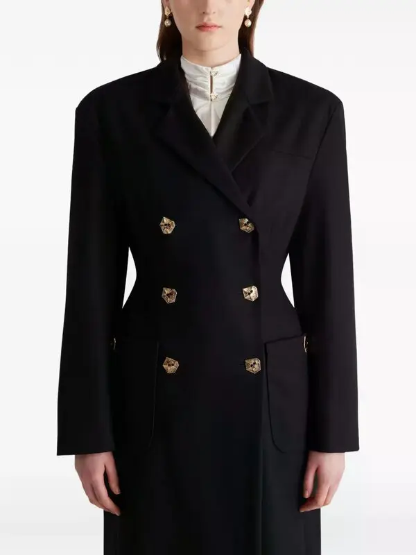 VIOLANTE NESSI Double-breasted Tailored Coat