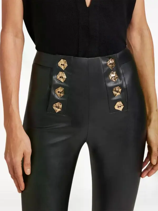 VIOLANTE NESSI Button-embellished High-waisted Trousers