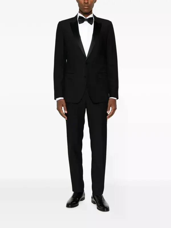 TRUZZI Pleated-bib Wing-collar Shirt
