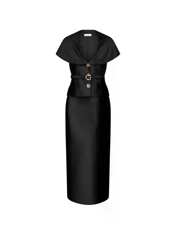VIOLANTE NESSI Manuela Belted Midi Dress