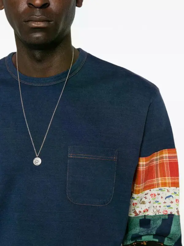 KHOKI Patchwork Long-sleeve T-shirt