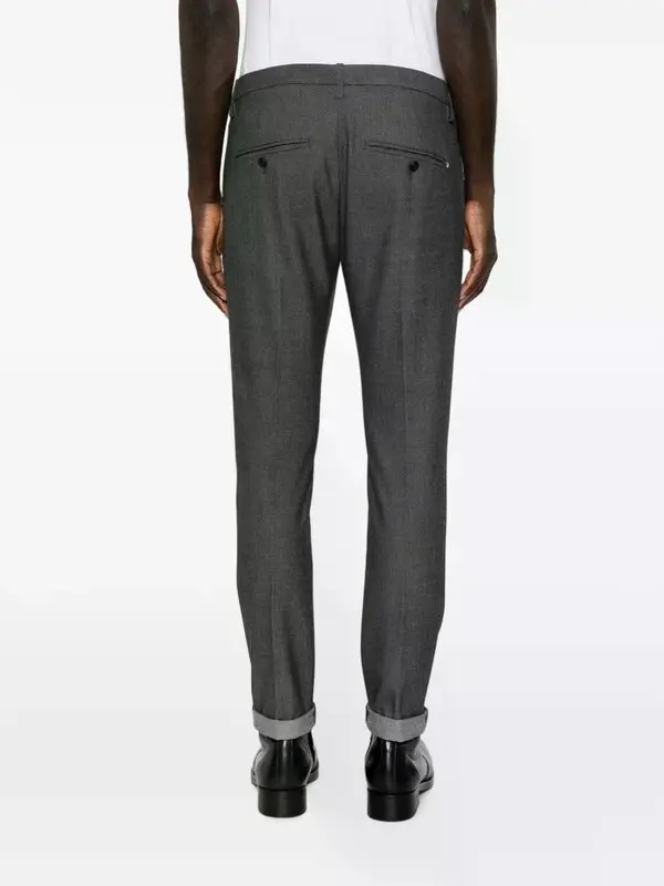 DONDUP Slim-fit Trousers With Turned-up Cuffs