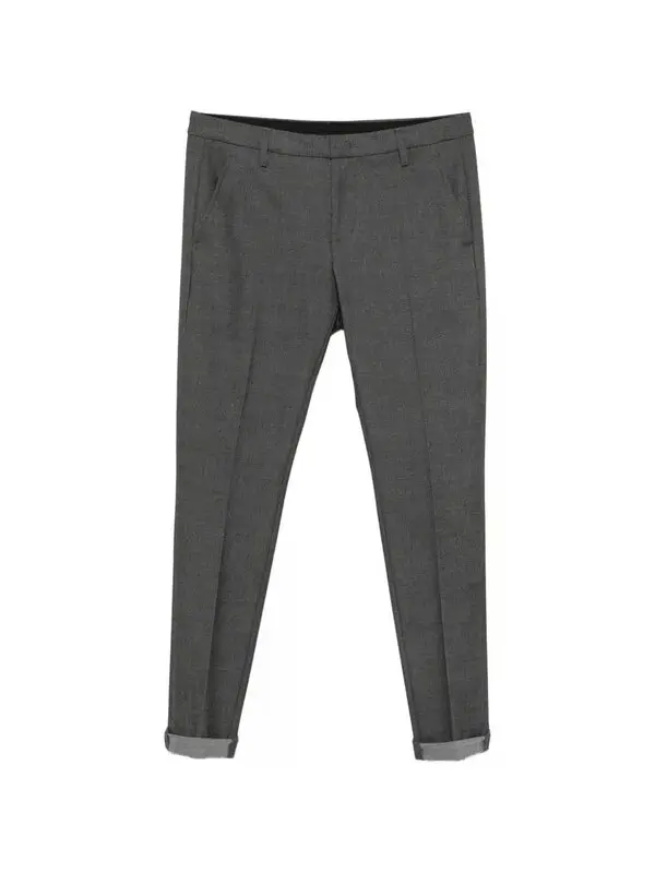 DONDUP Gaubert Slim-fit Turned-up Chino Trousers - Grey