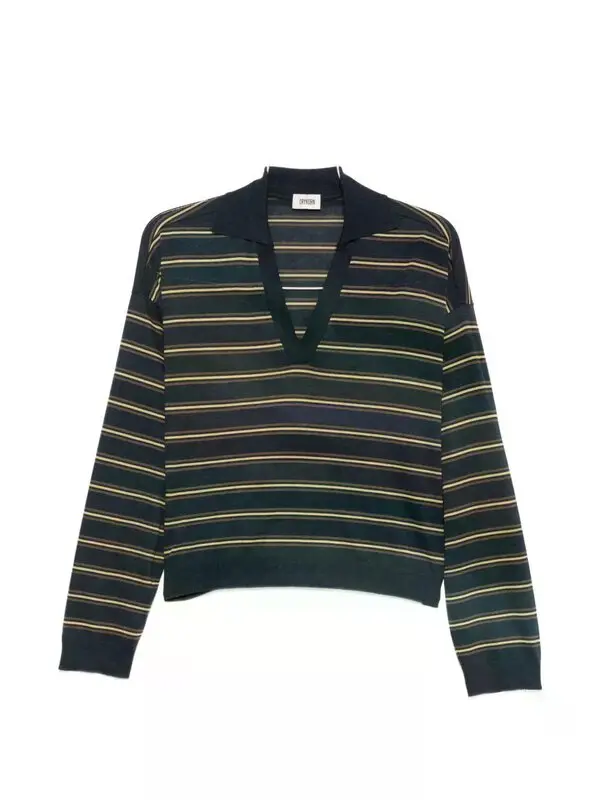 DRYKORN Striped V-neck Top