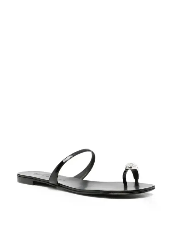 GIUSEPPE ZANOTTI Crystal-embellished Sandals - Black