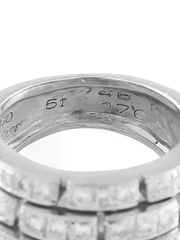 Cartier Maillon Panthère Diamond Ring In 18k White Gold