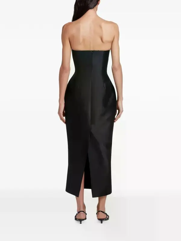 VIOLANTE NESSI Strapless Silk Maxi Dress
