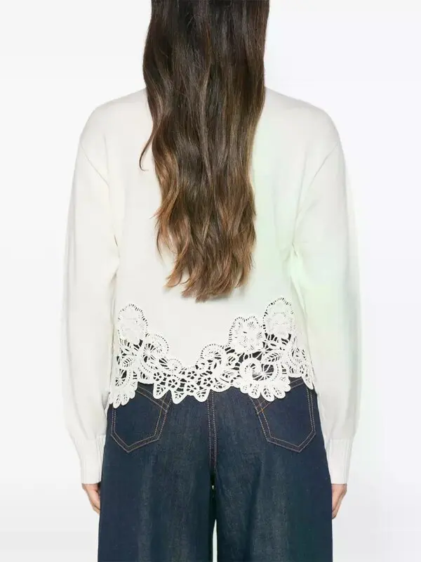Zimmermann Guipure Lace Trim Sweater