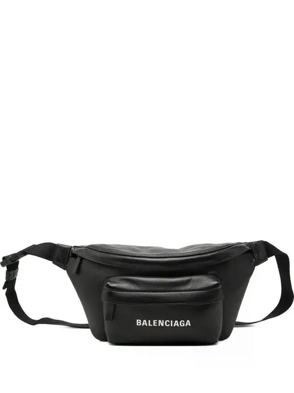 Balenciaga Leather Everyday Xs Belt Bag - Black