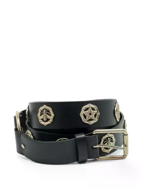 Dior 2024 Stud-detail Leather Belt - Black
