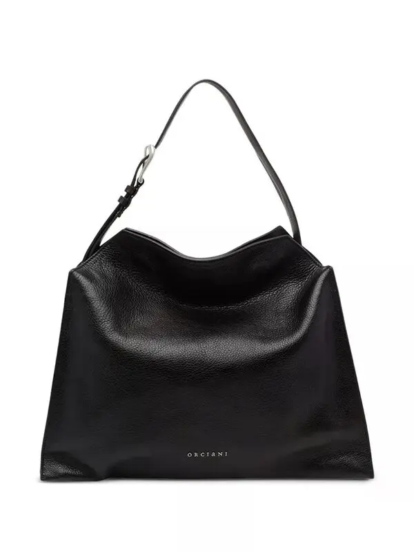 Orciani Trinity Soft Midi Shoulder Bag - Black