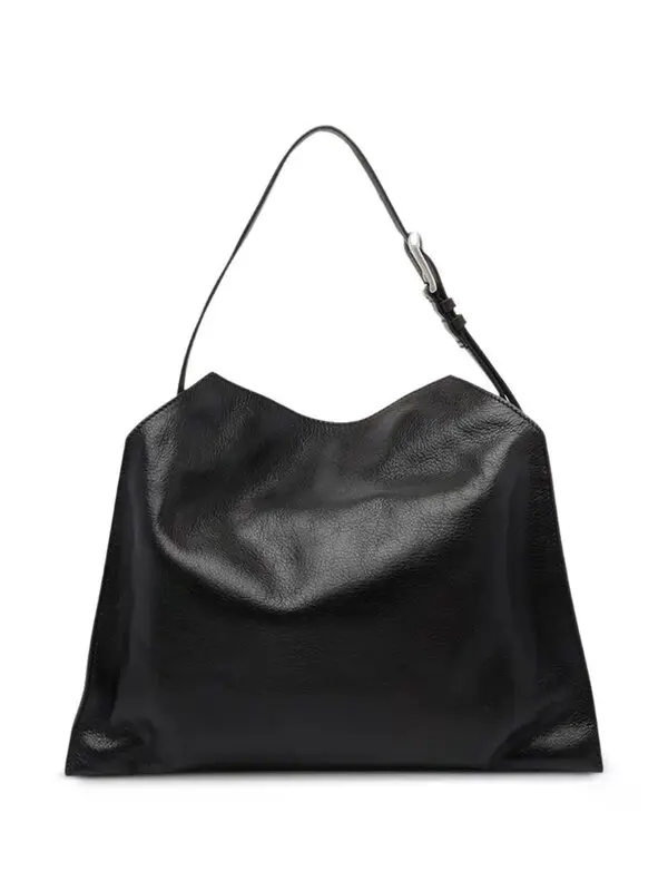 Orciani Trinity Soft Midi Shoulder Bag - Black