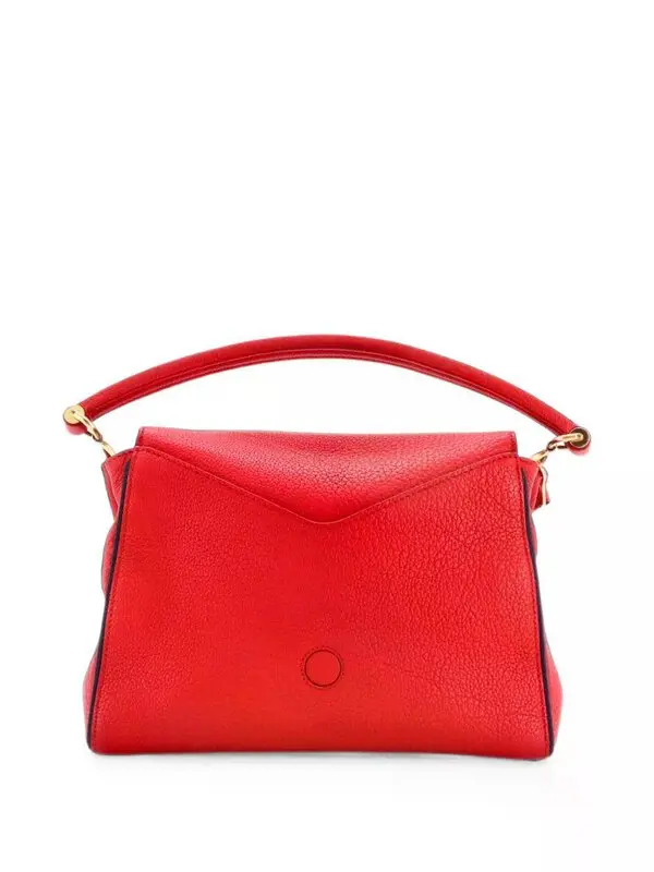 LOUIS VUITTON Double V Handbag In Calfskin With Monogram Canvas Satchel - Red