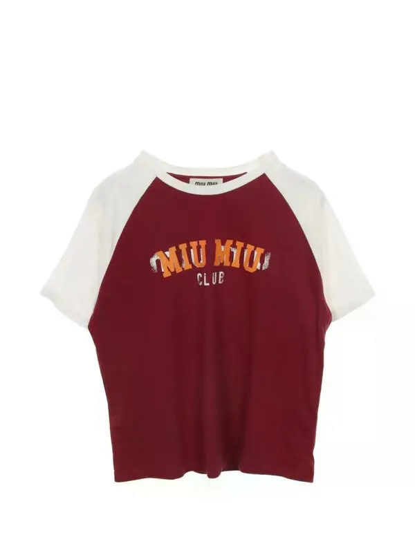 Miu Miu 2010s Logo-print T-shirt - Red