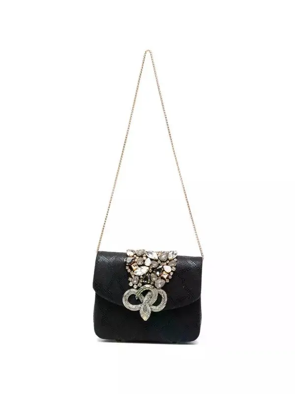 TWENTY FOURHAITCH Embellished Snakeskin-effect Shoulder Bag