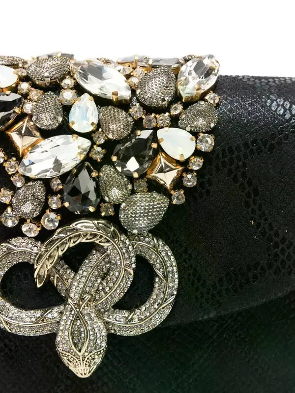 TWENTY FOURHAITCH Embellished Snakeskin-effect Shoulder Bag