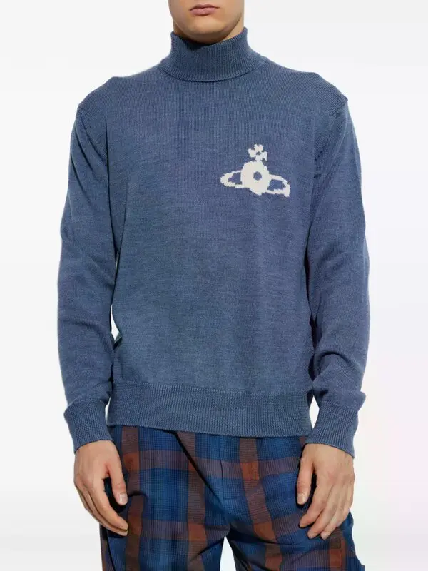 VIVIENNE WESTWOOD Orb Intarsia Roll-neck Sweater