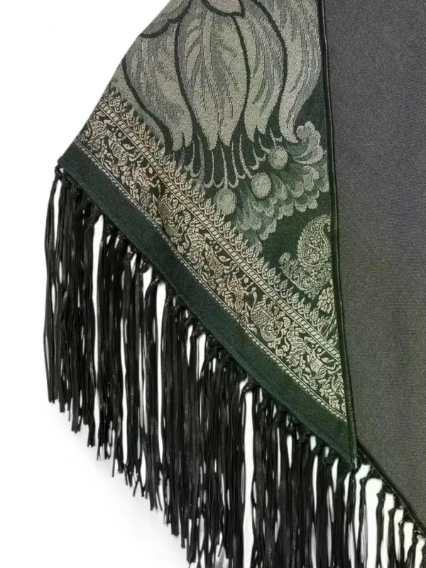 PIERRE-LOUIS MASCIA Pancake Fringed Floral-print Shawl - Grey
