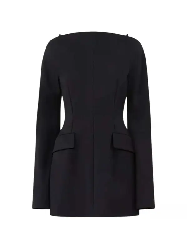 Sportmax Cady Fitted Mini Dress - Black