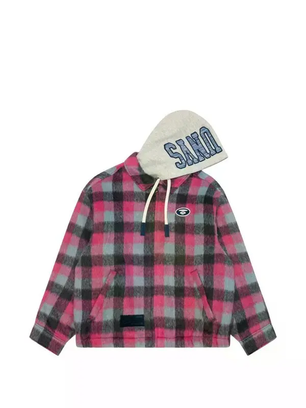AAPE BY *A BATHING APE Moonface Check Hooded Jacket