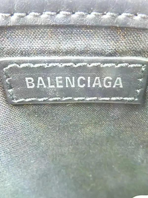 Balenciaga Canvas Navy Cabas Xs Satchel - White