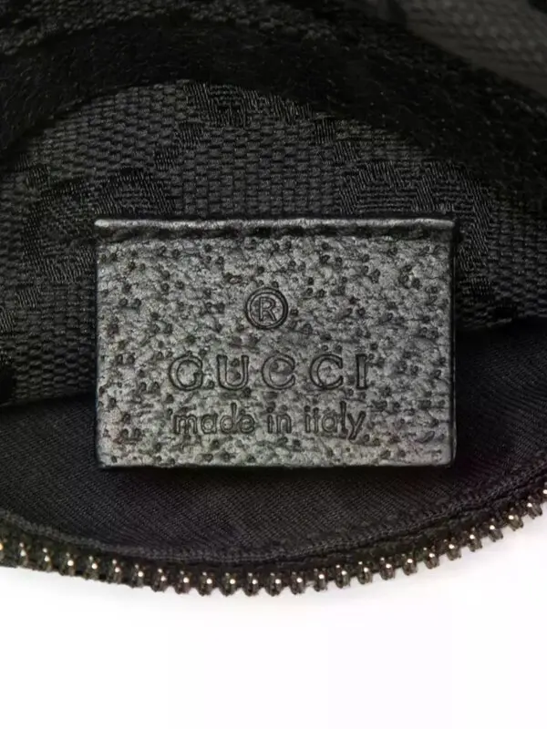 Gucci Gg Canvas Double Pocket Belt Bag - Black