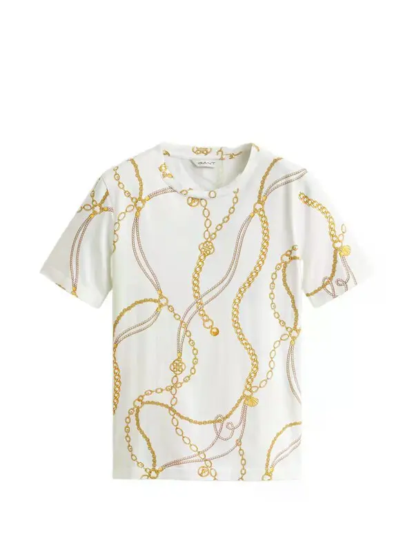 Gant Chain-print T-shirt - White