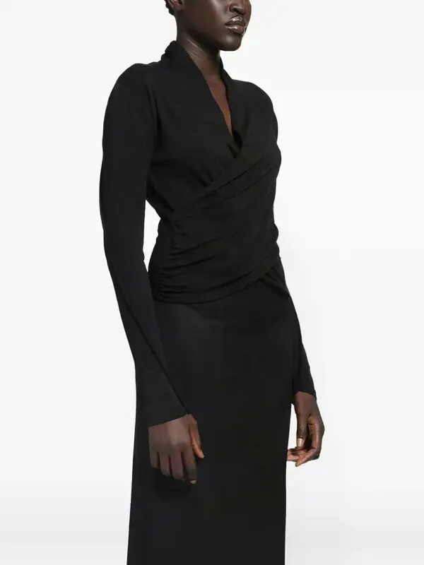 THOM KROM Ruched Wrap-style Jersey