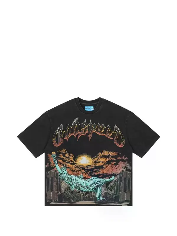 GODSPEED Burnt Bridges Graphic-print T-shirt