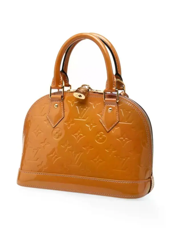 LOUIS VUITTON 2013 Monogram Vernis Alma Bb Satchel - Brown