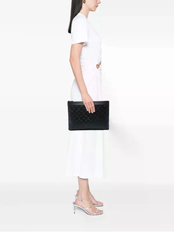 LOUIS VUITTON Monogram Shadow Discovery Pochette Clutch Bag