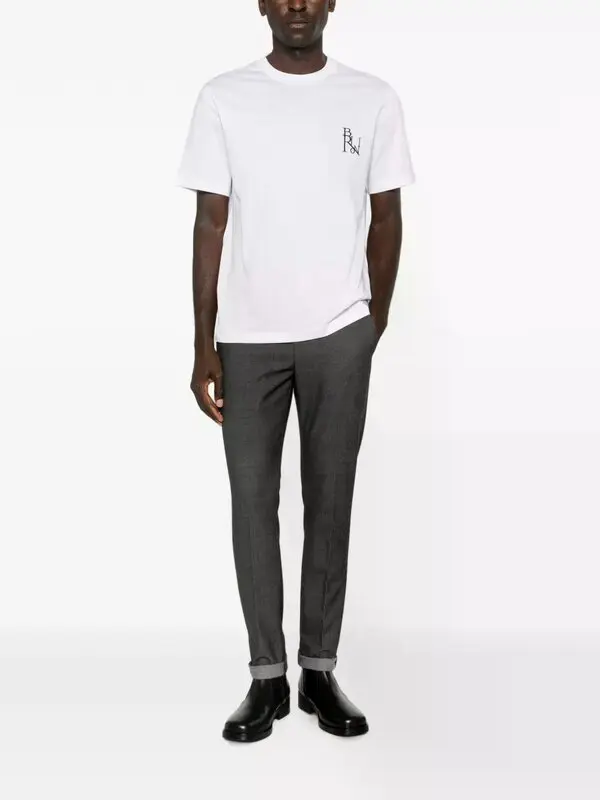 Brioni Logo-embroidered T-shirt