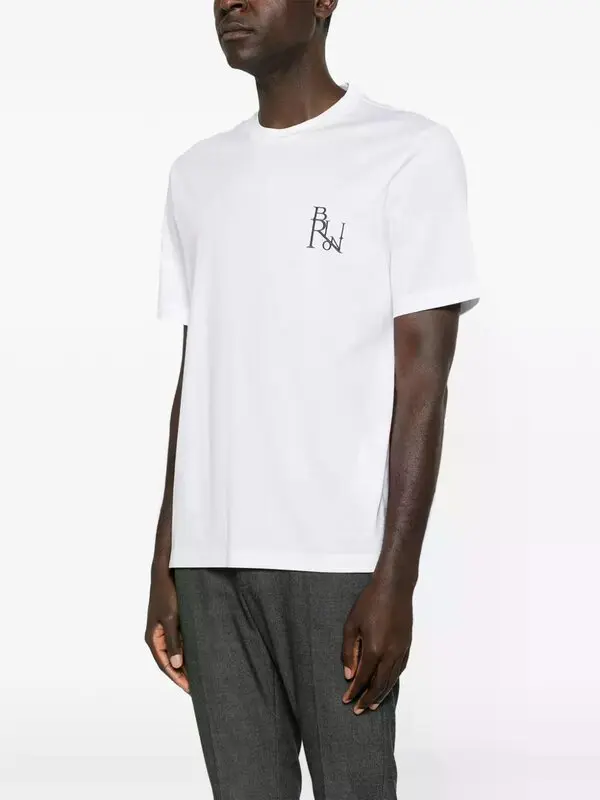 Brioni Logo-embroidered T-shirt