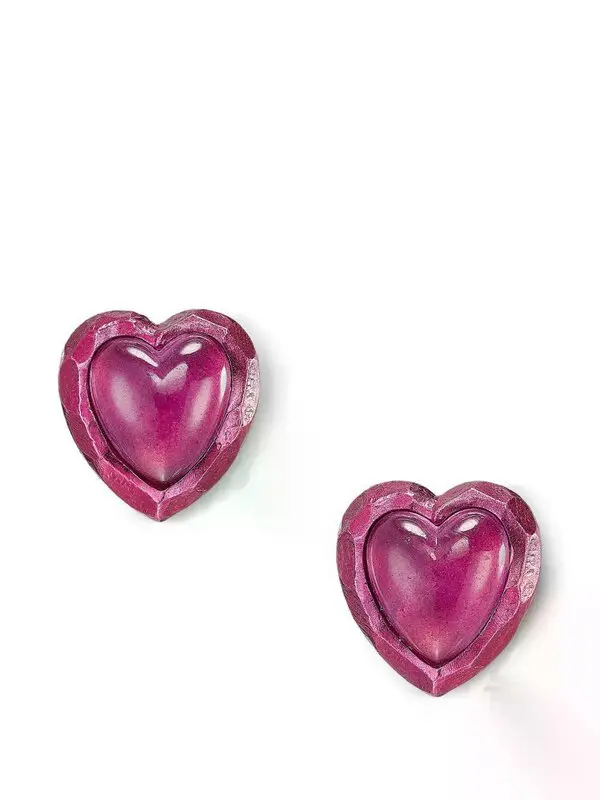 ANABELA CHAN Heart-shape Stud Earrings - Pink