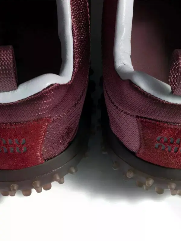 Miu Miu Bubble Technical Fabric And Suede Lace-up Sneakers
