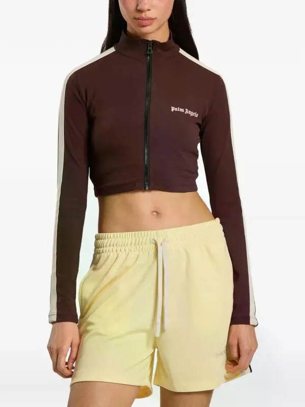 Palm Angels Logo Print Side Stripe Jacket