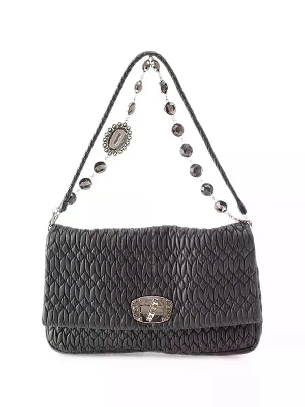 Miu Miu 2010-2026 Matelasse Nappa Crystal Chain Satchel