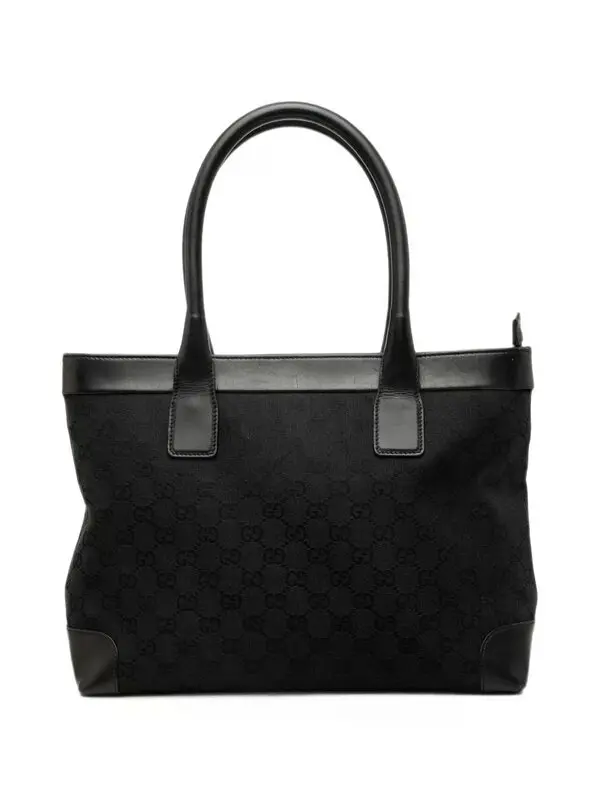 Gucci Gg Canvas Tote Bag - Black