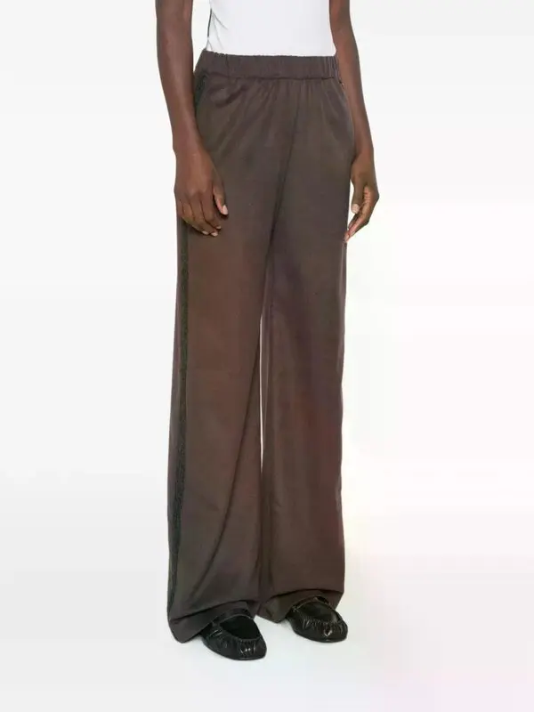 Herno Elasticated Waistband Wide-leg Trousers - Brown