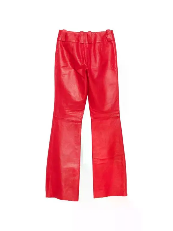 Dolce & Gabbana 2000s Leather Paneled Trousers