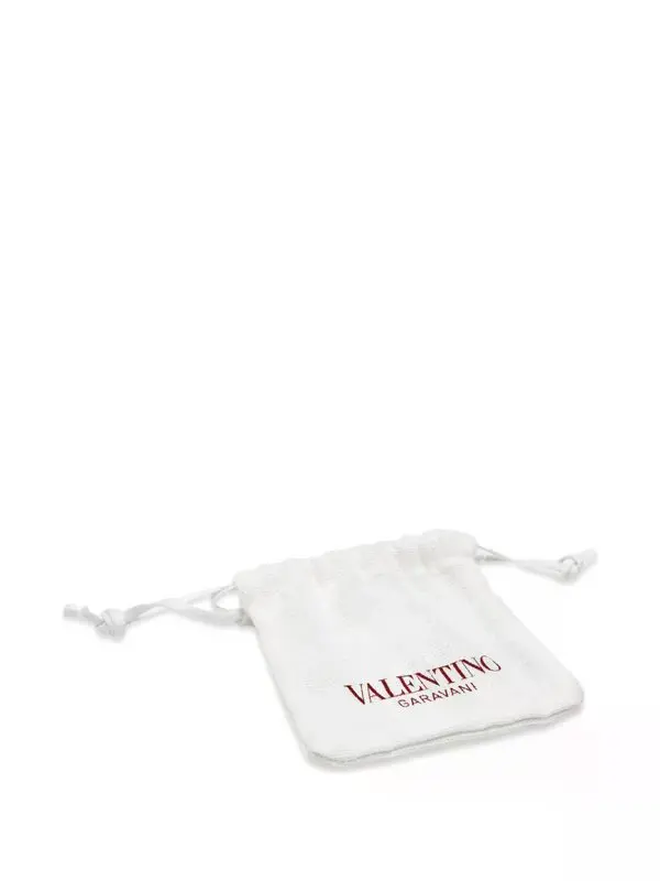 Valentino Garavani Tone Crystal Embellished Vlogo Hoop Earrings