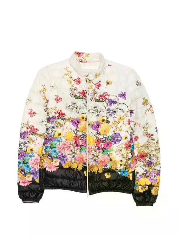 Moncler Floral Print Quilted Jacket