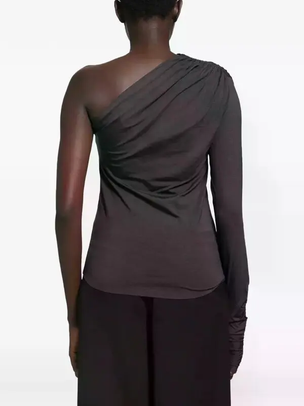 THOM KROM One-shoulder Draped Top - Grey