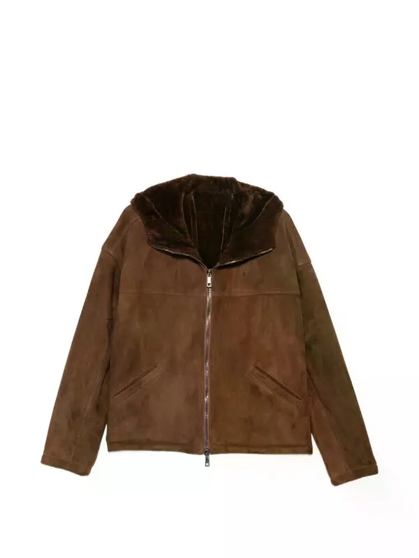 GIORGIO BRATO Hooded Suede Jacket